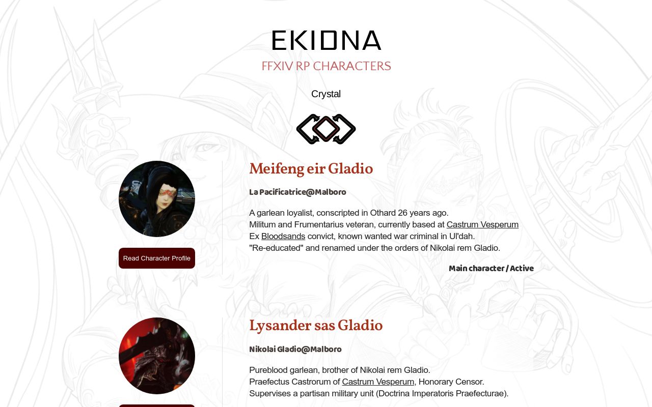 La Pacificatrice - FFXIV RP characters